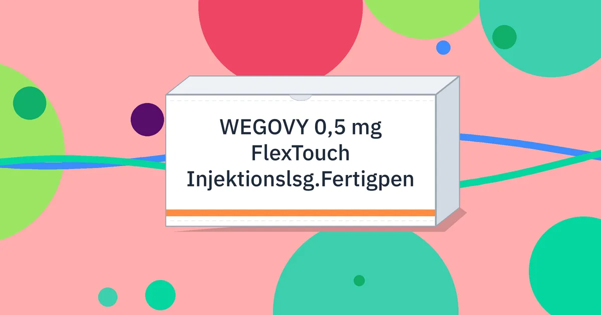 Symbolbild: Packung mit der Aufschrift WEGOVY 0,5 mg FlexTouch Injektionslsg.Fertigpen (PZN 19095977) – Verfügbarkeit und Bezug in Apotheken in Frankfurt am Main