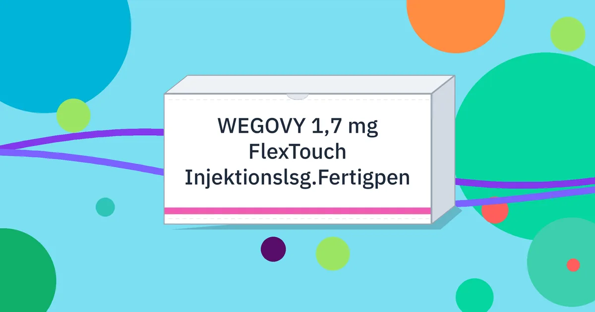 Symbolbild: Packung mit der Aufschrift WEGOVY 1,7 mg FlexTouch Injektionslsg.Fertigpen (PZN 20015564) – Verfügbarkeit und Bezug in Apotheken in Frankfurt am Main