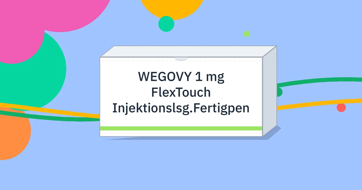 Symbolbild: Packung mit der Aufschrift WEGOVY 1 mg FlexTouch Injektionslsg.Fertigpen (PZN 19543447) – Verfügbarkeit und Bezug in Apotheken in Frankfurt am Main