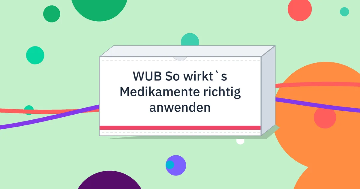 Symbolbild: Packung mit der Aufschrift WUB So wirkt`s Medikamente richtig anwenden (PZN 17592424) – Verfügbarkeit und Bezug in Apotheken in Frankfurt am Main