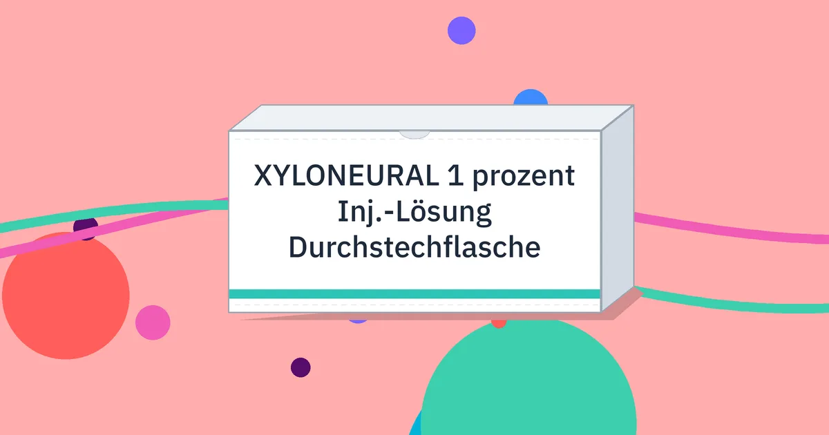 Symbolbild: Packung mit der Aufschrift XYLONEURAL 1 prozent Inj.-Lösung Durchstechflasche (PZN 16020772) – Verfügbarkeit und Bezug in Apotheken in Frankfurt am Main