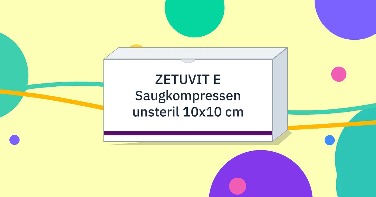 Symbolbild: Packung mit der Aufschrift ZETUVIT E Saugkompressen unsteril 10x10 cm (PZN 18736871) – Verfügbarkeit und Bezug in Apotheken in Frankfurt am Main