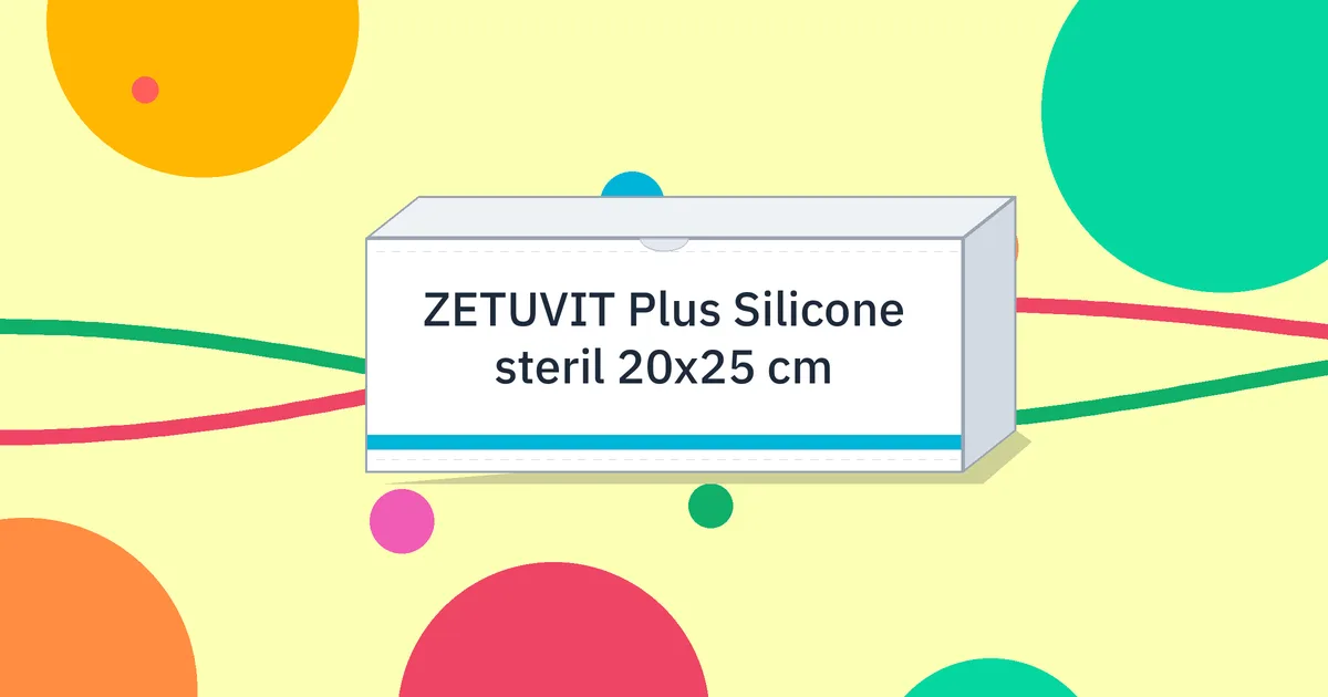 Symbolbild: Packung mit der Aufschrift ZETUVIT Plus Silicone steril 20x25 cm (PZN 18032905) – Verfügbarkeit und Bezug in Apotheken in Frankfurt am Main