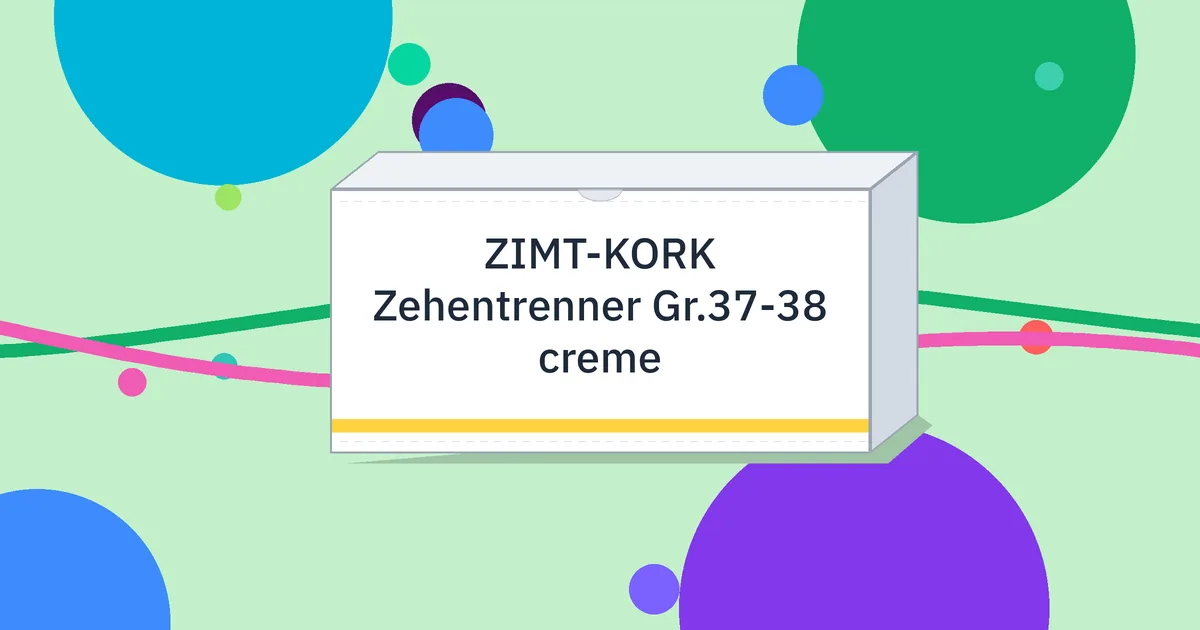Symbolbild: Packung mit der Aufschrift ZIMT-KORK Zehentrenner Gr.37-38 creme (PZN 18390987) – Verfügbarkeit und Bezug in Apotheken in Frankfurt am Main