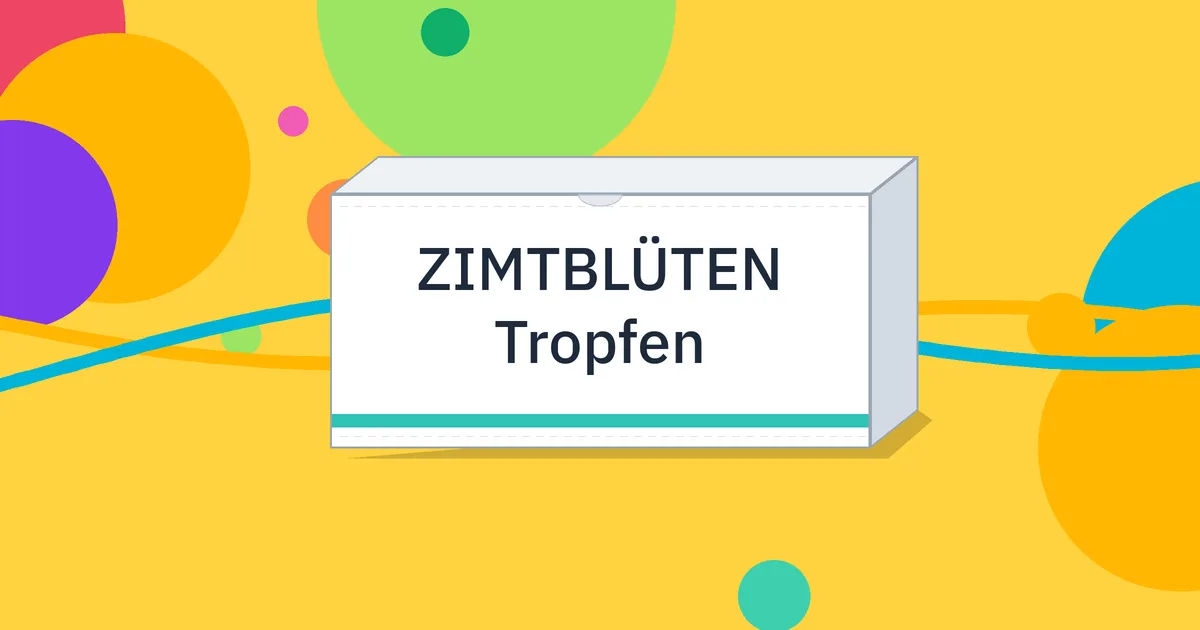 Symbolbild: Packung mit der Aufschrift ZIMTBLÜTEN Tropfen (PZN 17556173) – Verfügbarkeit und Bezug in Apotheken in Frankfurt am Main