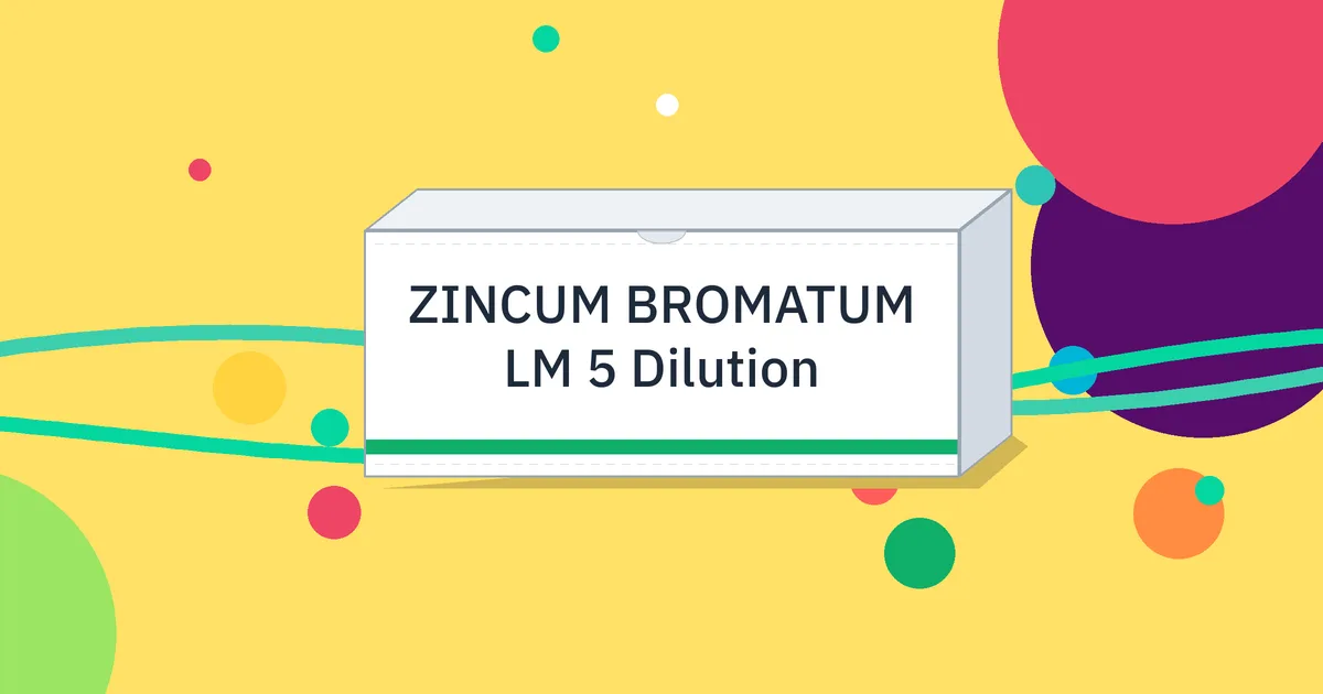 Symbolbild: Packung mit der Aufschrift ZINCUM BROMATUM LM 5 Dilution (PZN 13291246) – Verfügbarkeit und Bezug in Apotheken in Frankfurt am Main