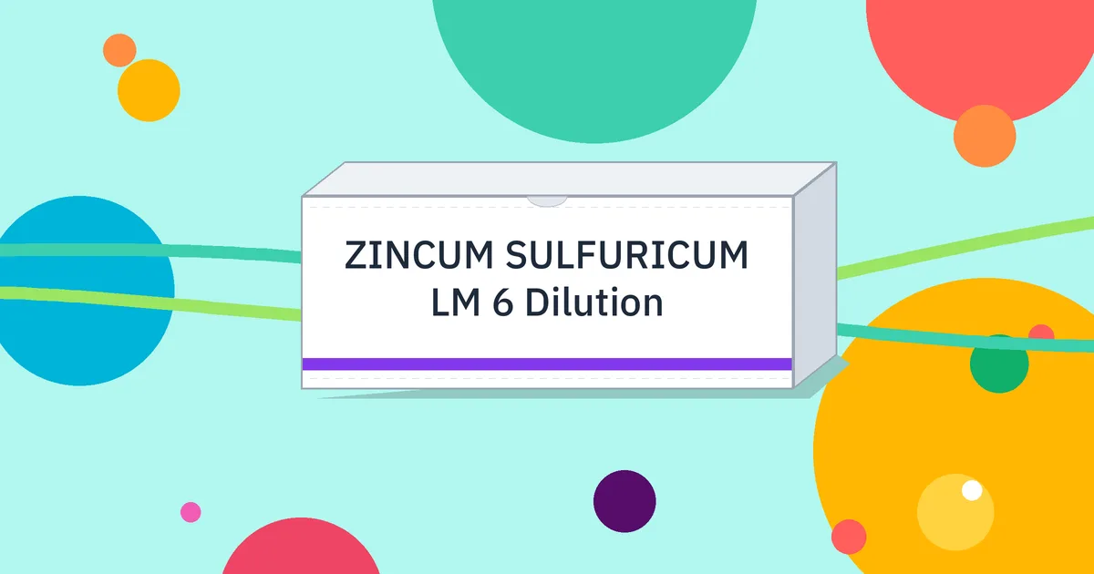Symbolbild: Packung mit der Aufschrift ZINCUM SULFURICUM LM 6 Dilution (PZN 08806932) – Verfügbarkeit und Bezug in Apotheken in Frankfurt am Main