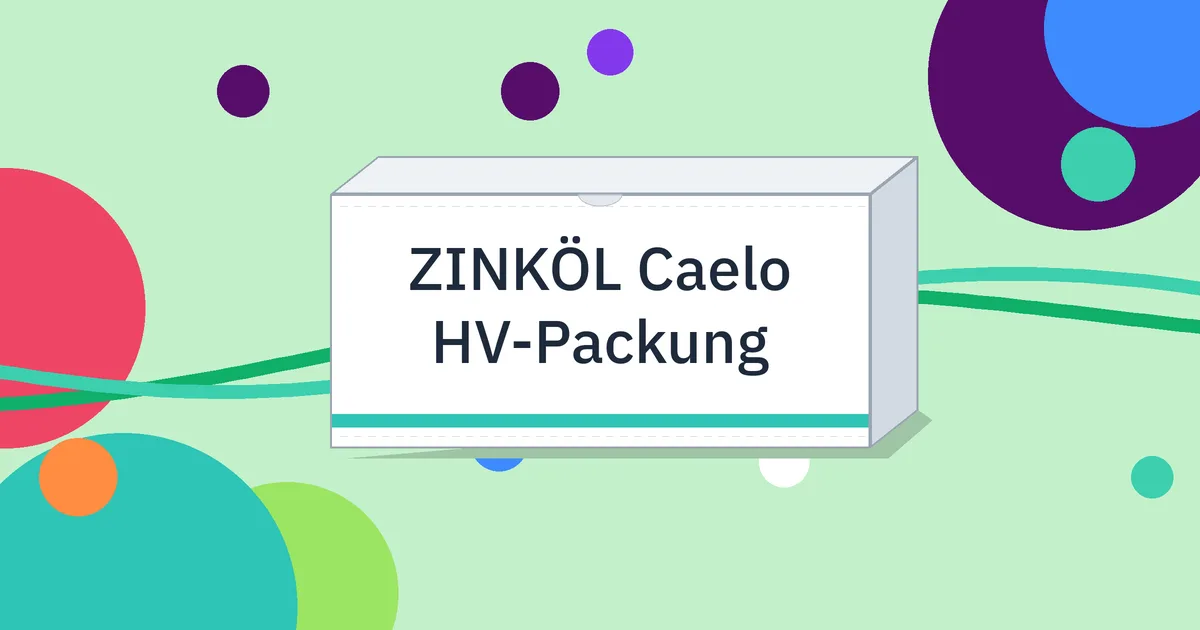 Symbolbild: Packung mit der Aufschrift ZINKÖL Caelo HV-Packung (PZN 09234521) – Verfügbarkeit und Bezug in Apotheken in Frankfurt am Main