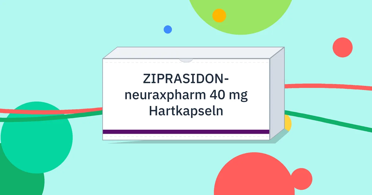 Symbolbild: Packung mit der Aufschrift ZIPRASIDON-neuraxpharm 40 mg Hartkapseln (PZN 09927767) – Verfügbarkeit und Bezug in Apotheken in Frankfurt am Main