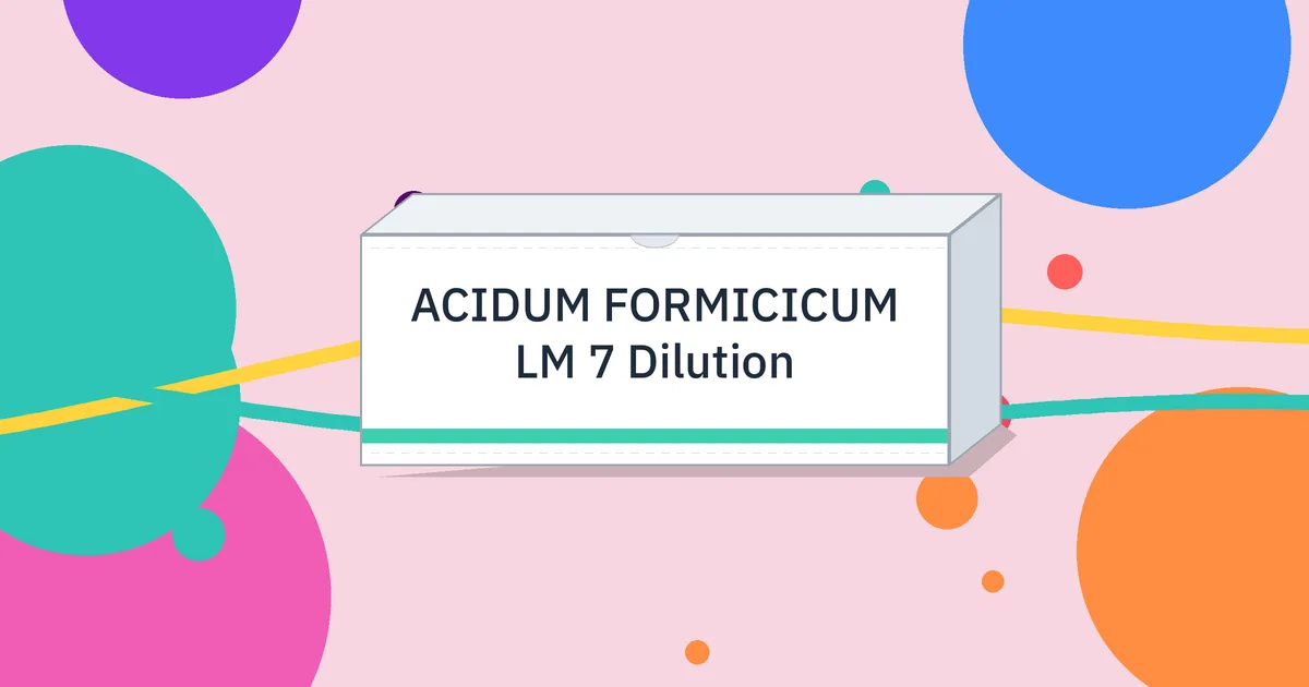 Symbolbild: Packung mit der Aufschrift ACIDUM FORMICICUM LM 7 Dilution (PZN 12751869) – Verfügbarkeit und Bezug in Apotheken in Frankfurt am Main