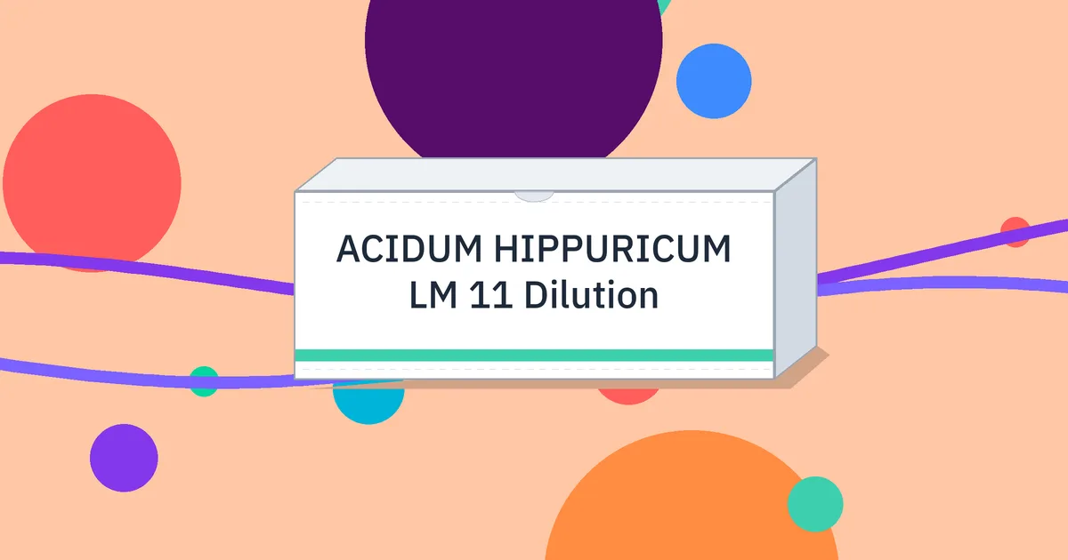 Symbolbild: Packung mit der Aufschrift ACIDUM HIPPURICUM LM 11 Dilution (PZN 13277341) – Verfügbarkeit und Bezug in Apotheken in Frankfurt am Main