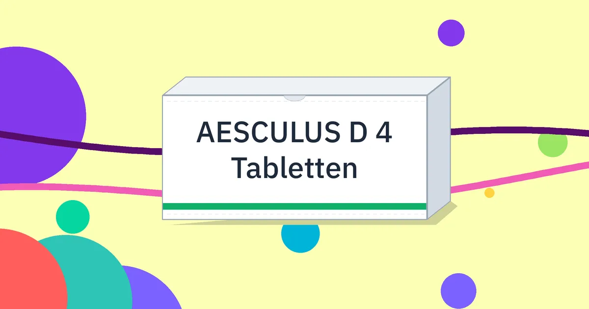 Symbolbild: Packung mit der Aufschrift AESCULUS D 4 Tabletten (PZN 02624420) – Verfügbarkeit und Bezug in Apotheken in Frankfurt am Main