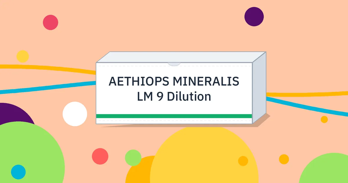 Symbolbild: Packung mit der Aufschrift AETHIOPS MINERALIS LM 9 Dilution (PZN 13301884) – Verfügbarkeit und Bezug in Apotheken in Frankfurt am Main