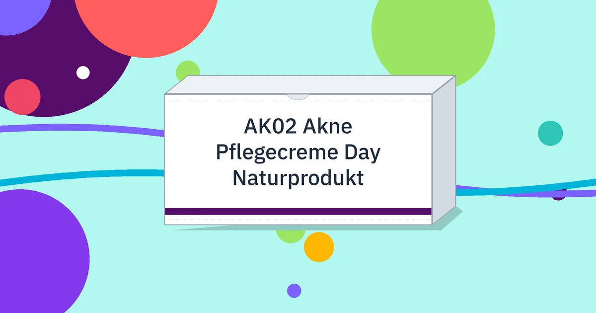 Symbolbild: Packung mit der Aufschrift AK02 Akne Pflegecreme Day Naturprodukt (PZN 13877561) – Verfügbarkeit und Bezug in Apotheken in Frankfurt am Main