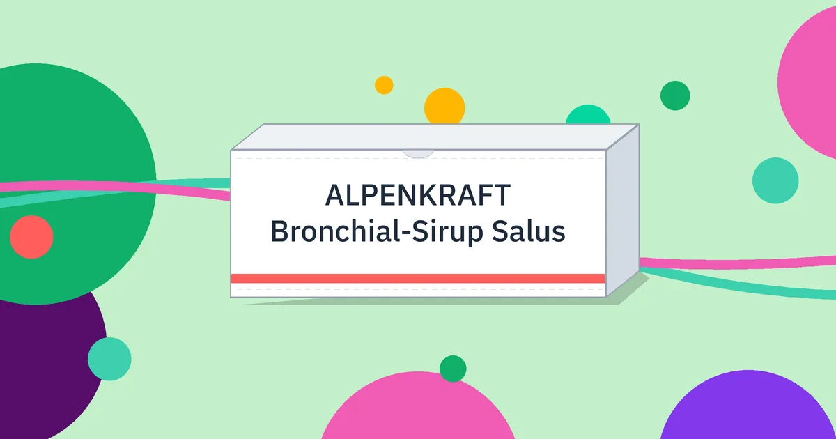 Symbolbild: Packung mit der Aufschrift ALPENKRAFT Bronchial-Sirup Salus (PZN 16897156) – Verfügbarkeit und Bezug in Apotheken in Frankfurt am Main