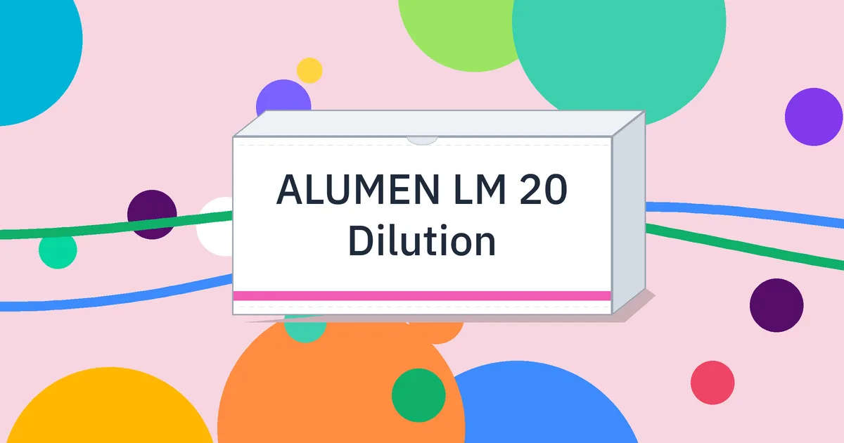 Symbolbild: Packung mit der Aufschrift ALUMEN LM 20 Dilution (PZN 12758110) – Verfügbarkeit und Bezug in Apotheken in Frankfurt am Main