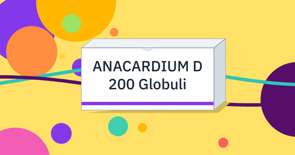 Symbolbild: Packung mit der Aufschrift ANACARDIUM D 200 Globuli (PZN 04203355) – Verfügbarkeit und Bezug in Apotheken in Frankfurt am Main
