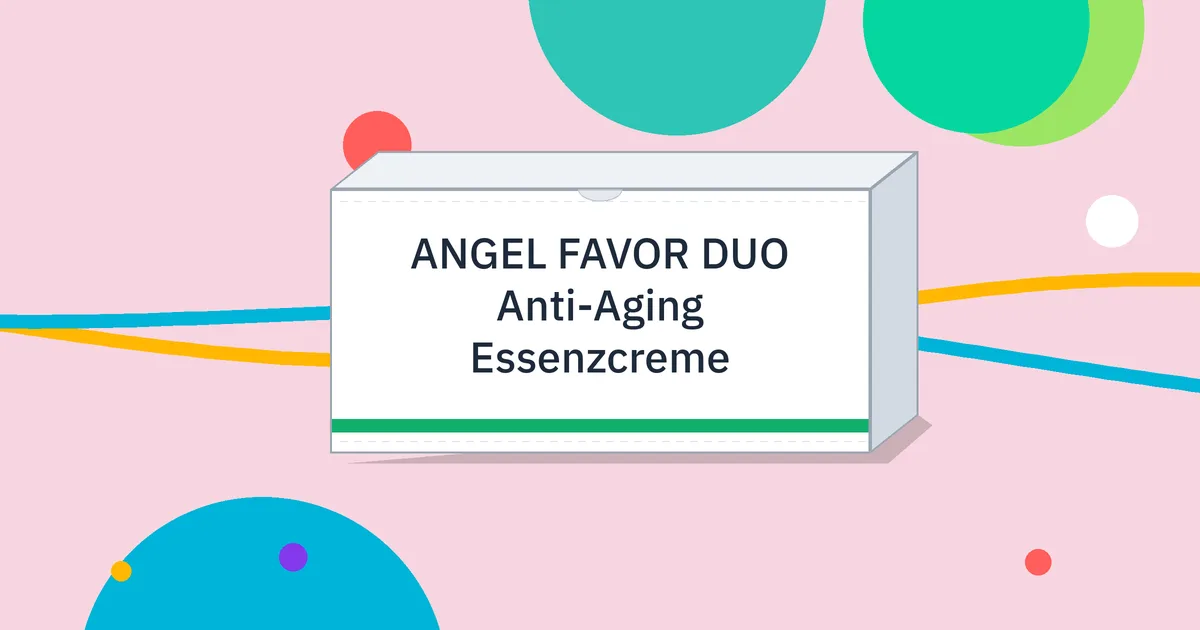 Symbolbild: Packung mit der Aufschrift ANGEL FAVOR DUO Anti-Aging Essenzcreme (PZN 19622365) – Verfügbarkeit und Bezug in Apotheken in Frankfurt am Main