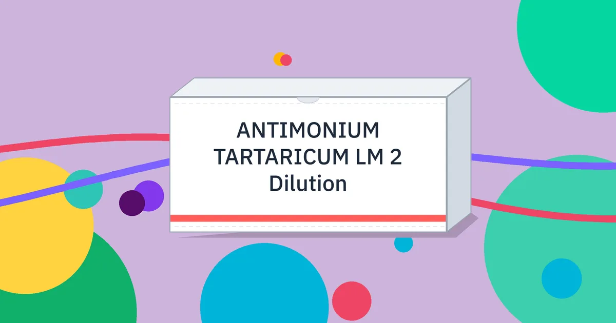 Symbolbild: Packung mit der Aufschrift ANTIMONIUM TARTARICUM LM 2 Dilution (PZN 12764576) – Verfügbarkeit und Bezug in Apotheken in Frankfurt am Main