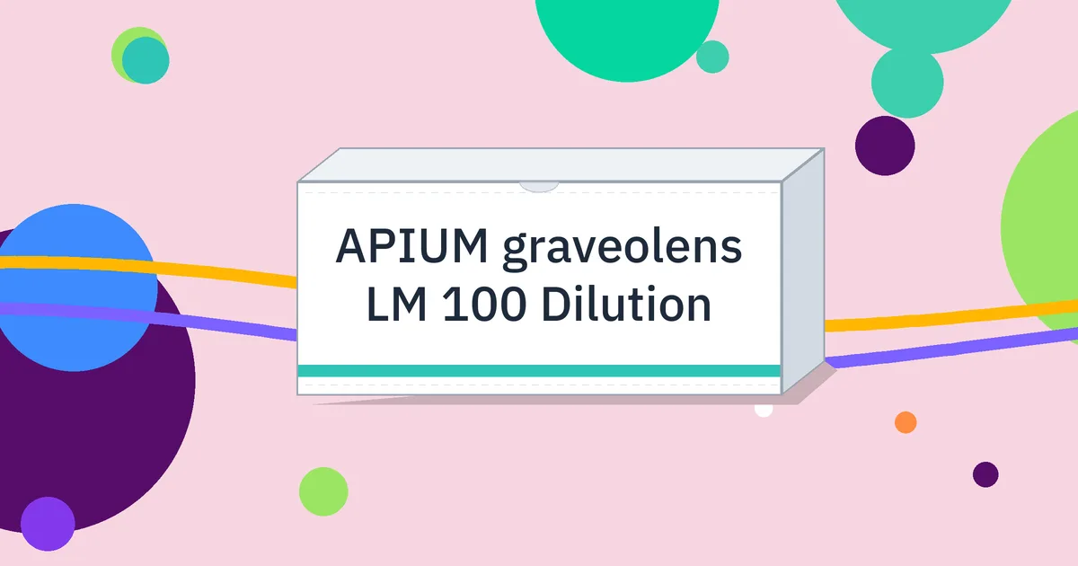 Symbolbild: Packung mit der Aufschrift APIUM graveolens LM 100 Dilution (PZN 13378869) – Verfügbarkeit und Bezug in Apotheken in Frankfurt am Main