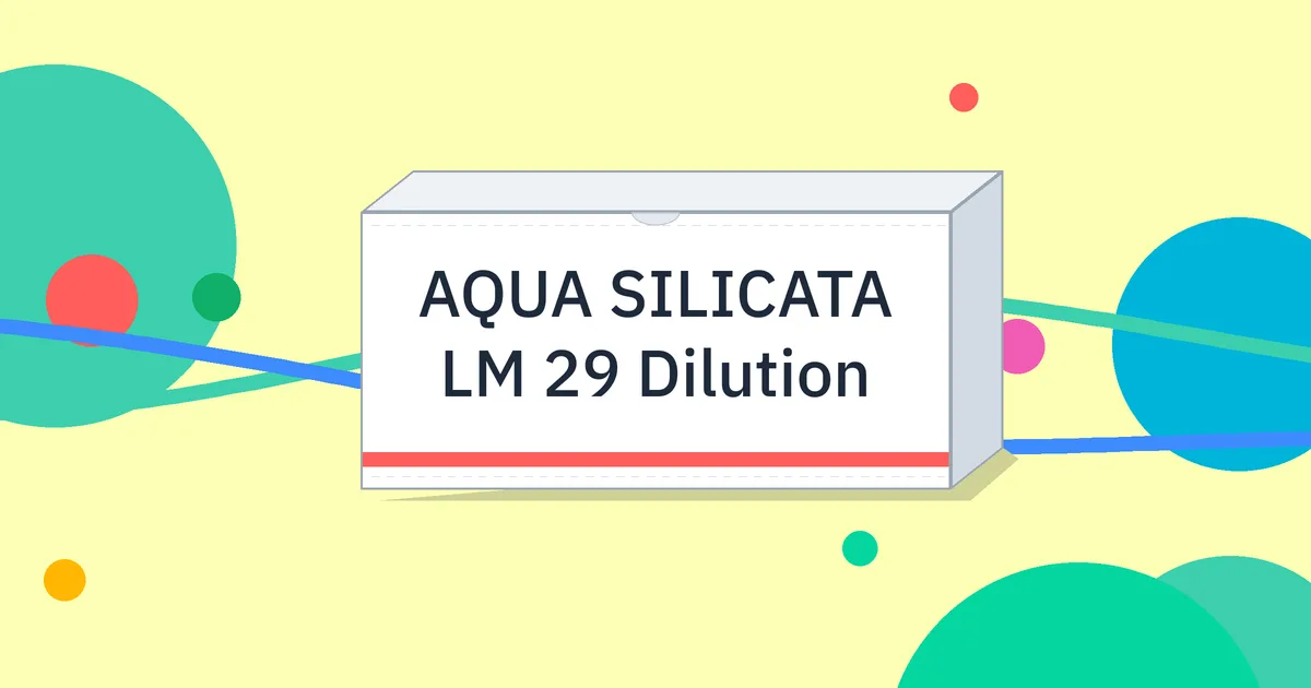 Symbolbild: Packung mit der Aufschrift AQUA SILICATA LM 29 Dilution (PZN 13383267) – Verfügbarkeit und Bezug in Apotheken in Frankfurt am Main