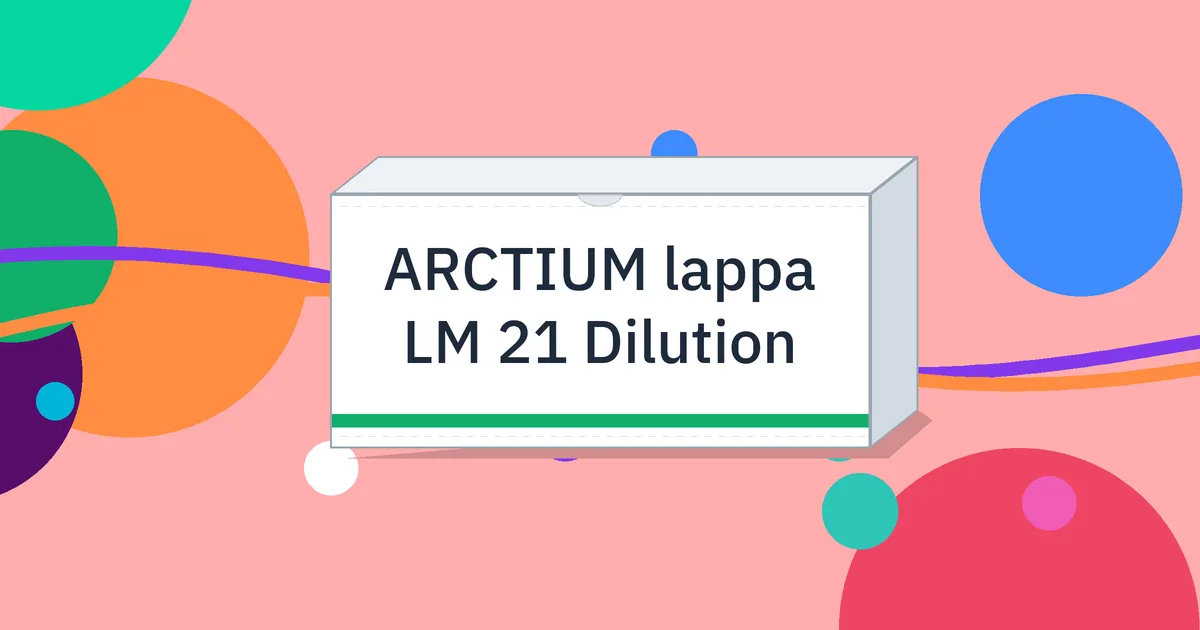 Symbolbild: Packung mit der Aufschrift ARCTIUM lappa LM 21 Dilution (PZN 13387756) – Verfügbarkeit und Bezug in Apotheken in Frankfurt am Main
