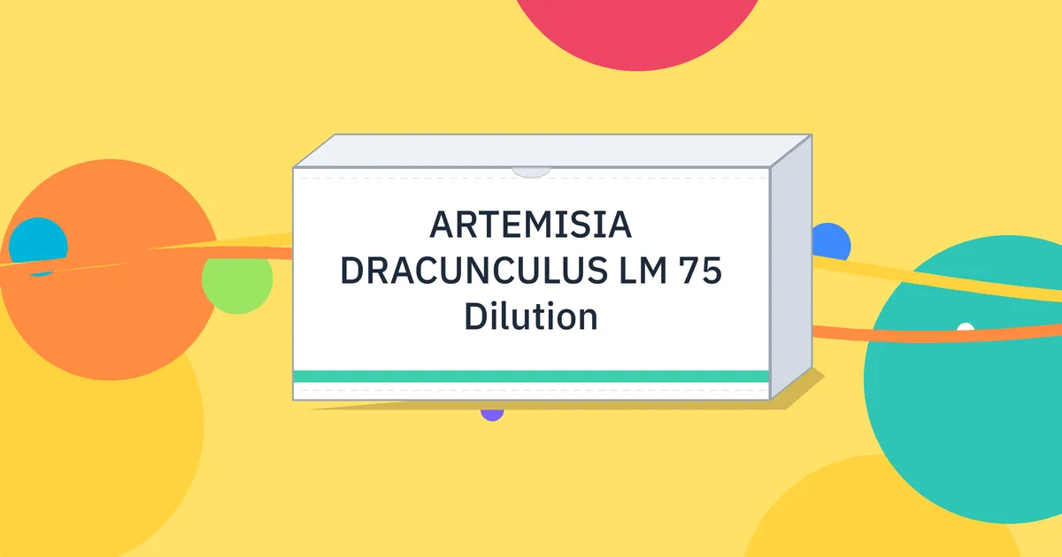 Symbolbild: Packung mit der Aufschrift ARTEMISIA DRACUNCULUS LM 75 Dilution (PZN 13394779) – Verfügbarkeit und Bezug in Apotheken in Frankfurt am Main