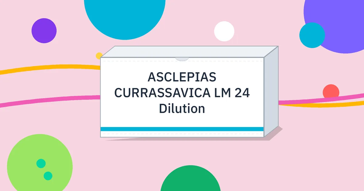 Symbolbild: Packung mit der Aufschrift ASCLEPIAS CURRASSAVICA LM 24 Dilution (PZN 13400356) – Verfügbarkeit und Bezug in Apotheken in Frankfurt am Main