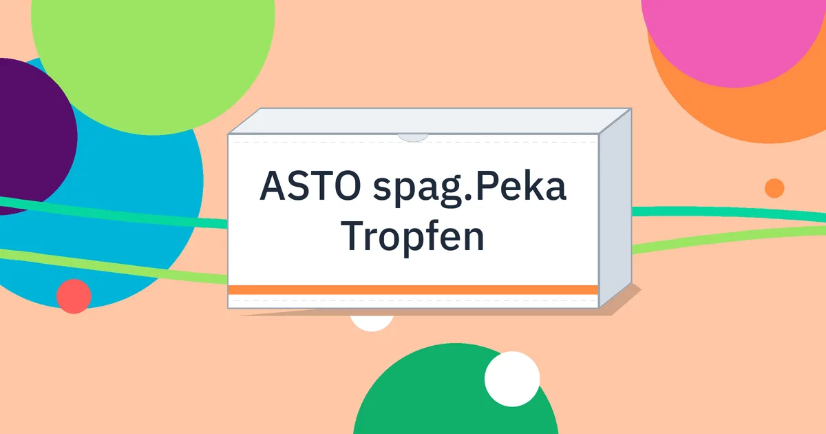 Symbolbild: Packung mit der Aufschrift ASTO spag.Peka Tropfen (PZN 04969413) – Verfügbarkeit und Bezug in Apotheken in Frankfurt am Main