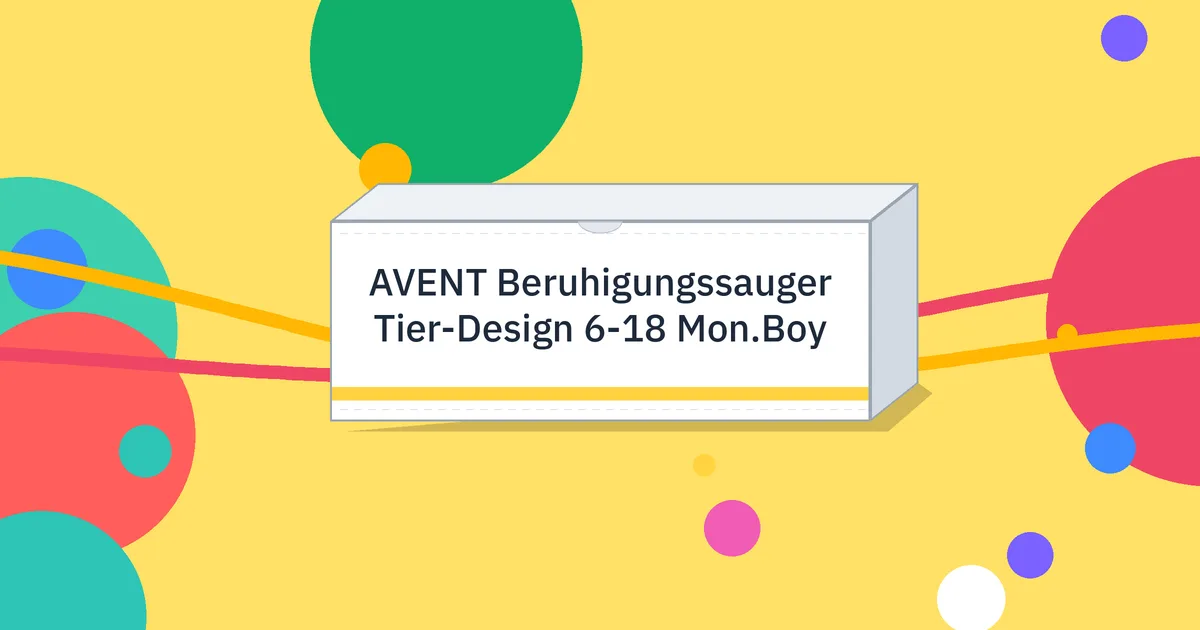 Symbolbild: Packung mit der Aufschrift AVENT Beruhigungssauger Tier-Design 6-18 Mon.Boy (PZN 11380879) – Verfügbarkeit und Bezug in Apotheken in Frankfurt am Main
