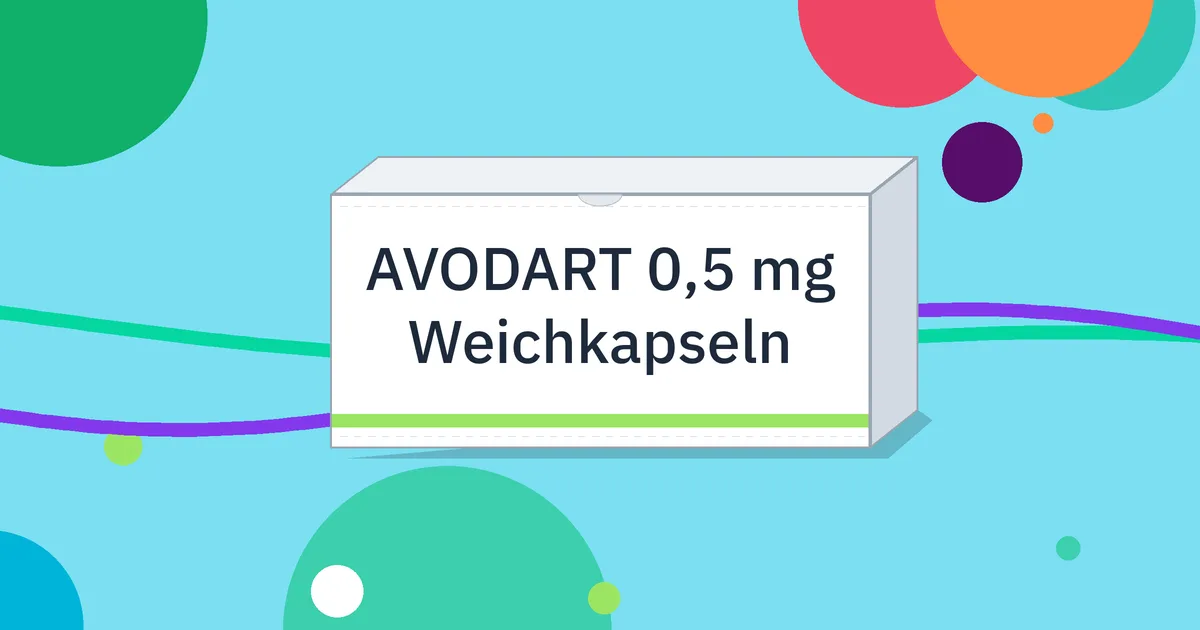 Symbolbild: Packung mit der Aufschrift AVODART 0,5 mg Weichkapseln (PZN 16363331) – Verfügbarkeit und Bezug in Apotheken in Frankfurt am Main