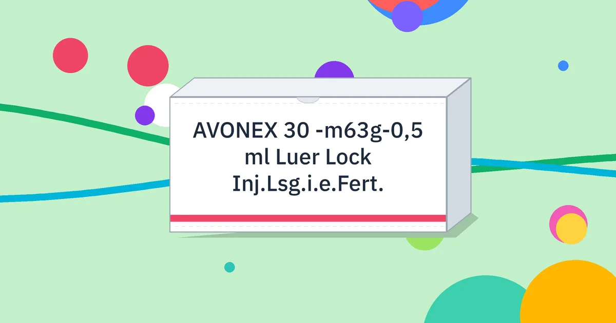 Symbolbild: Packung mit der Aufschrift AVONEX 30 -m63g-0,5 ml Luer Lock Inj.Lsg.i.e.Fert. (PZN 14178256) – Verfügbarkeit und Bezug in Apotheken in Frankfurt am Main