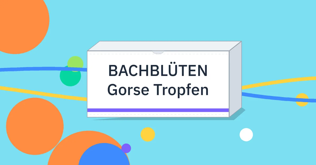 Symbolbild: Packung mit der Aufschrift BACHBLÜTEN Gorse Tropfen (PZN 00059884) – Verfügbarkeit und Bezug in Apotheken in Frankfurt am Main