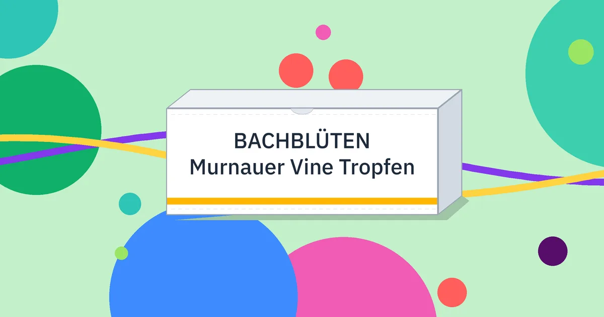 Symbolbild: Packung mit der Aufschrift BACHBLÜTEN Murnauer Vine Tropfen (PZN 07752677) – Verfügbarkeit und Bezug in Apotheken in Frankfurt am Main