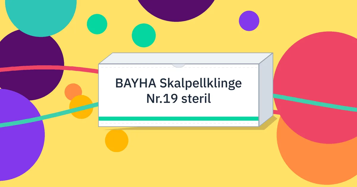 Symbolbild: Packung mit der Aufschrift BAYHA Skalpellklinge Nr.19 steril (PZN 13928005) – Verfügbarkeit und Bezug in Apotheken in Frankfurt am Main