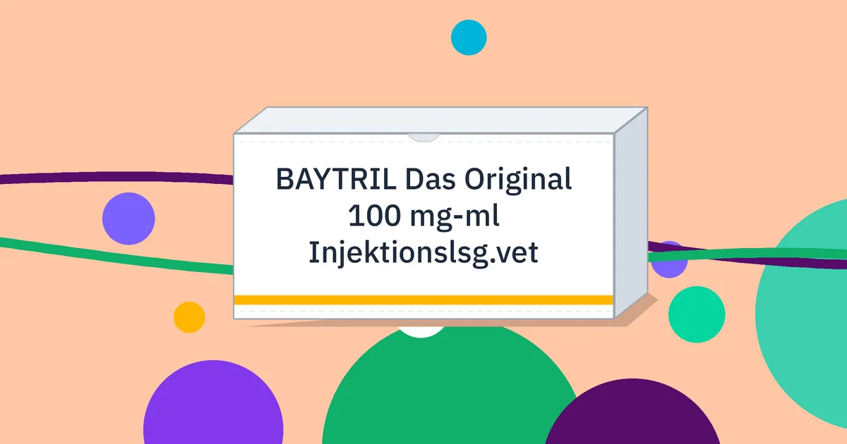Symbolbild: Packung mit der Aufschrift BAYTRIL Das Original 100 mg-ml Injektionslsg.vet (PZN 11004283) – Verfügbarkeit und Bezug in Apotheken in Frankfurt am Main