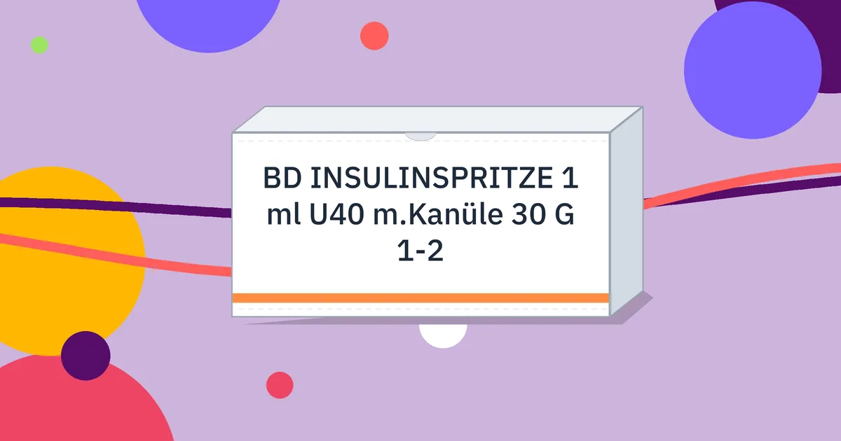 Symbolbild: Packung mit der Aufschrift BD INSULINSPRITZE 1 ml U40 m.Kanüle 30 G 1-2 (PZN 00026229) – Verfügbarkeit und Bezug in Apotheken in Frankfurt am Main