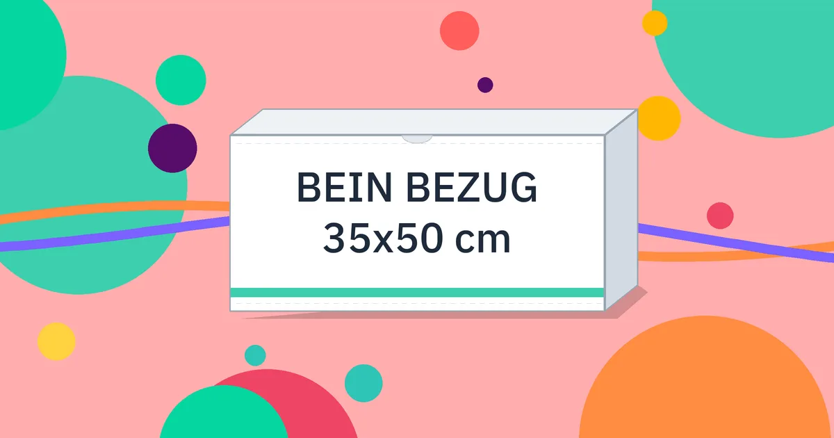 Symbolbild: Packung mit der Aufschrift BEIN BEZUG 35x50 cm (PZN 07599939) – Verfügbarkeit und Bezug in Apotheken in Frankfurt am Main
