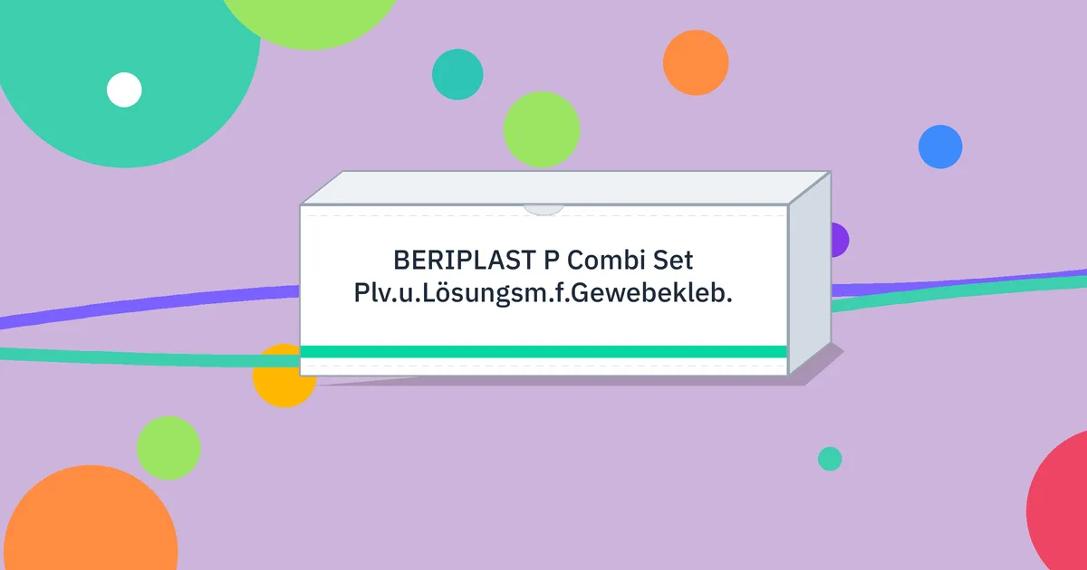 Symbolbild: Packung mit der Aufschrift BERIPLAST P Combi Set Plv.u.Lösungsm.f.Gewebekleb. (PZN 11599158) – Verfügbarkeit und Bezug in Apotheken in Frankfurt am Main
