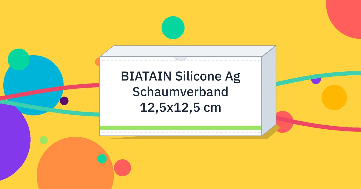 Symbolbild: Packung mit der Aufschrift BIATAIN Silicone Ag Schaumverband 12,5x12,5 cm (PZN 11093648) – Verfügbarkeit und Bezug in Apotheken in Frankfurt am Main