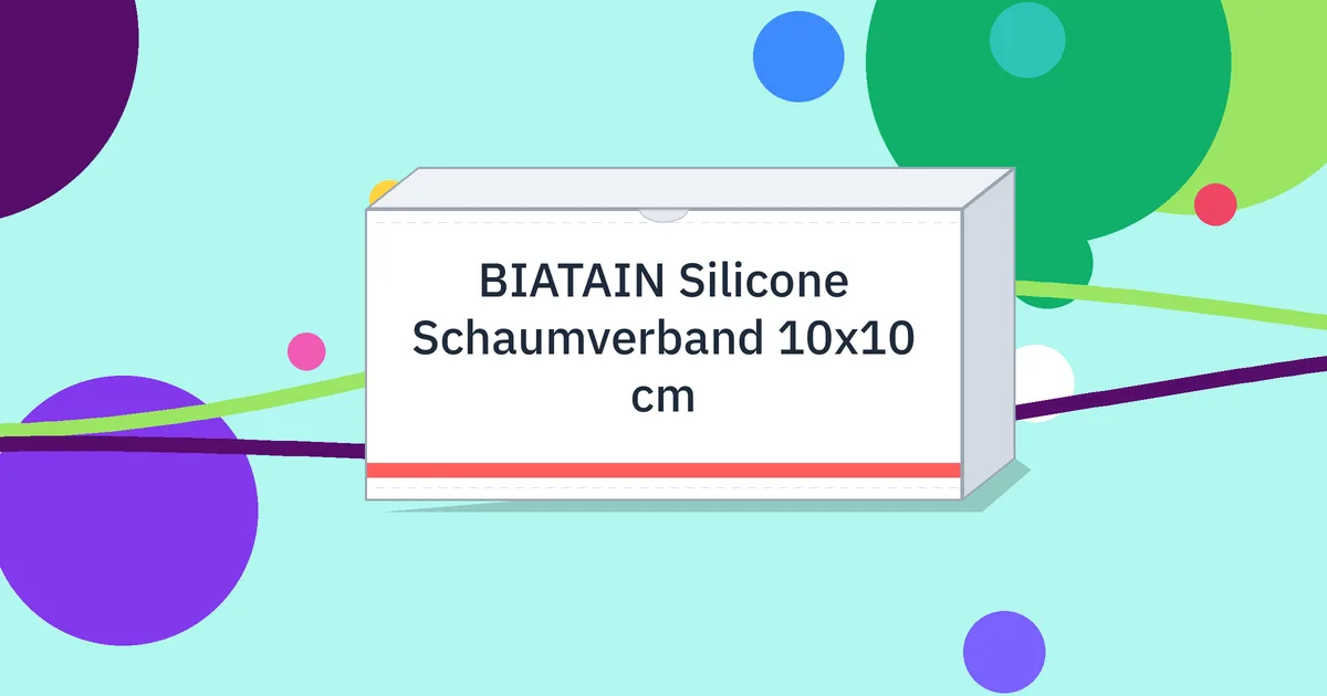 Symbolbild: Packung mit der Aufschrift BIATAIN Silicone Schaumverband 10x10 cm (PZN 18669979) – Verfügbarkeit und Bezug in Apotheken in Frankfurt am Main