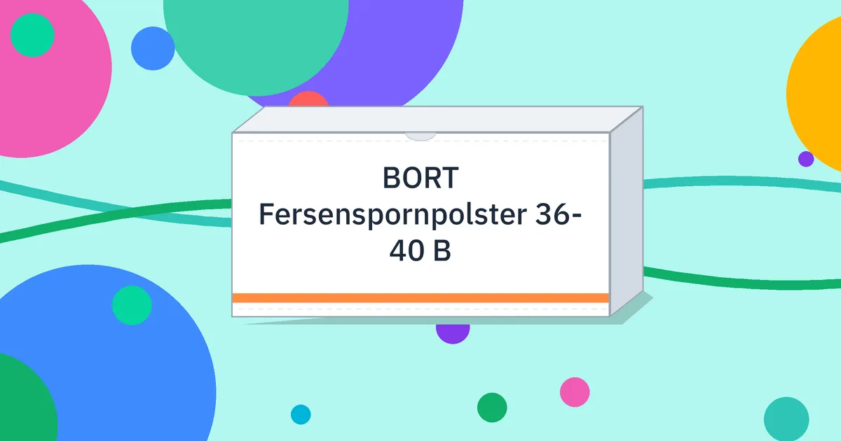 Symbolbild: Packung mit der Aufschrift BORT Fersenspornpolster 36-40 B (PZN 03810024) – Verfügbarkeit und Bezug in Apotheken in Frankfurt am Main