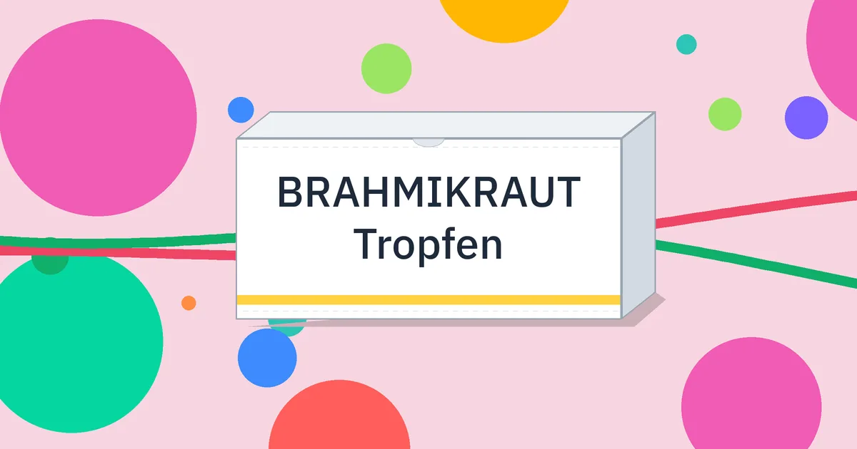 Symbolbild: Packung mit der Aufschrift BRAHMIKRAUT Tropfen (PZN 19418417) – Verfügbarkeit und Bezug in Apotheken in Frankfurt am Main