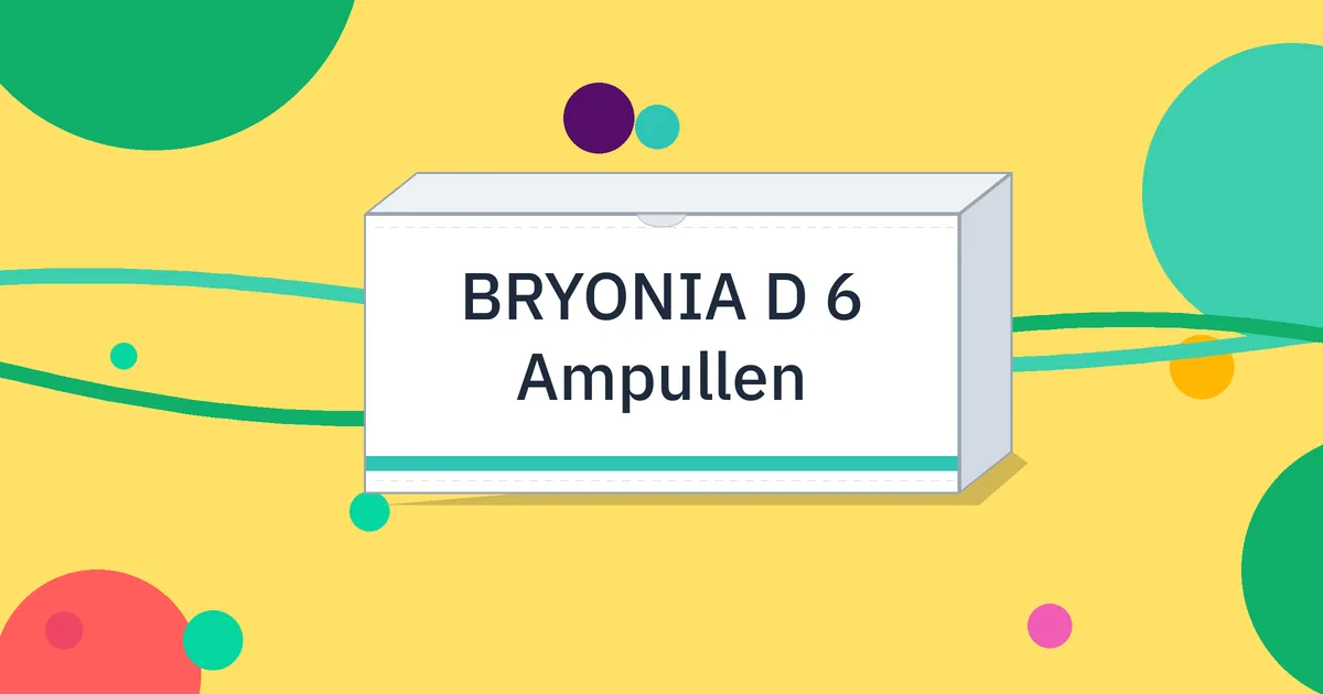 Symbolbild: Packung mit der Aufschrift BRYONIA D 6 Ampullen (PZN 11704595) – Verfügbarkeit und Bezug in Apotheken in Frankfurt am Main