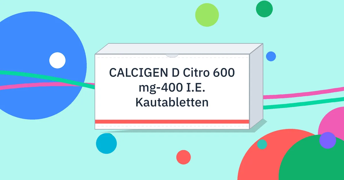 Symbolbild: Packung mit der Aufschrift CALCIGEN D Citro 600 mg-400 I.E. Kautabletten (PZN 07630508) – Verfügbarkeit und Bezug in Apotheken in Frankfurt am Main
