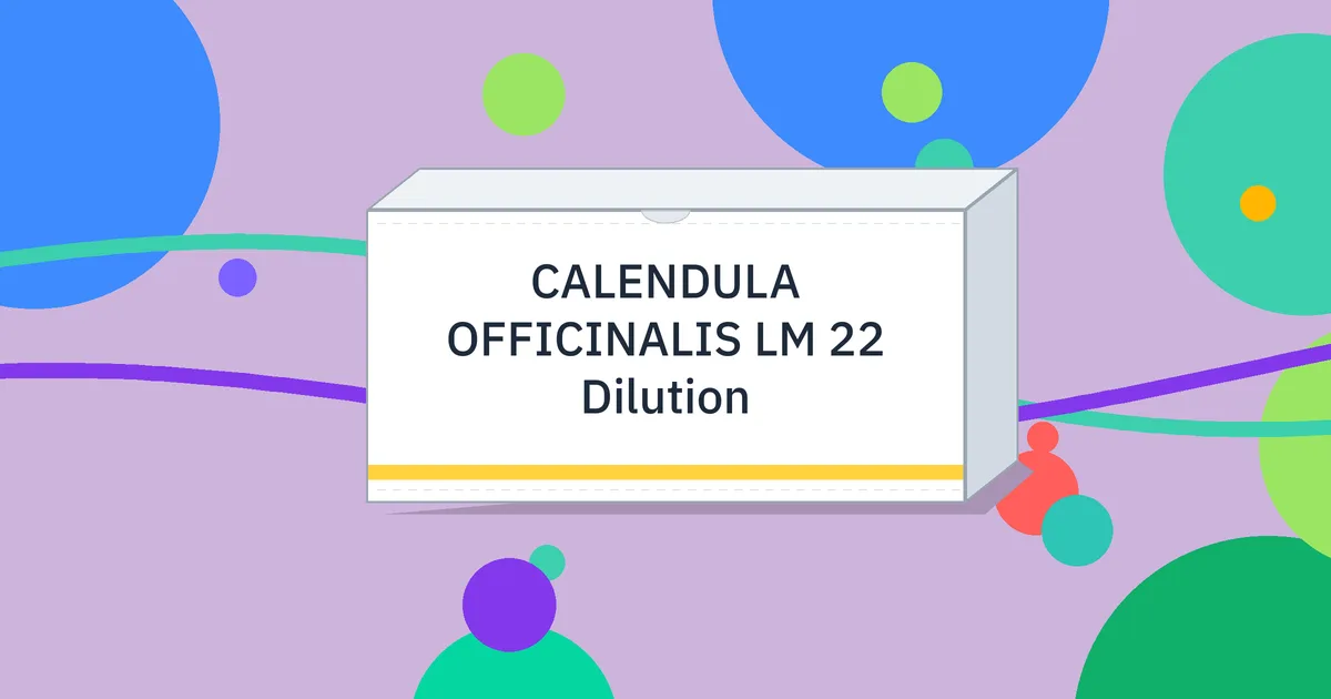 Symbolbild: Packung mit der Aufschrift CALENDULA OFFICINALIS LM 22 Dilution (PZN 12807469) – Verfügbarkeit und Bezug in Apotheken in Frankfurt am Main