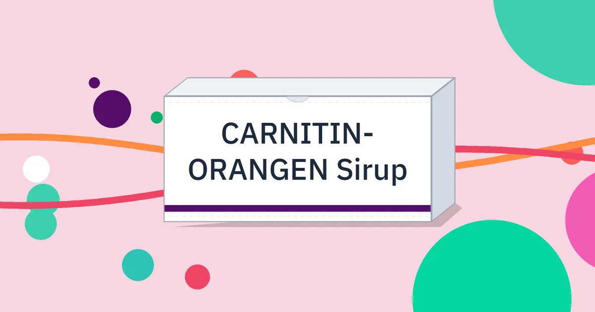 Symbolbild: Packung mit der Aufschrift CARNITIN-ORANGEN Sirup (PZN 01887399) – Verfügbarkeit und Bezug in Apotheken in Frankfurt am Main