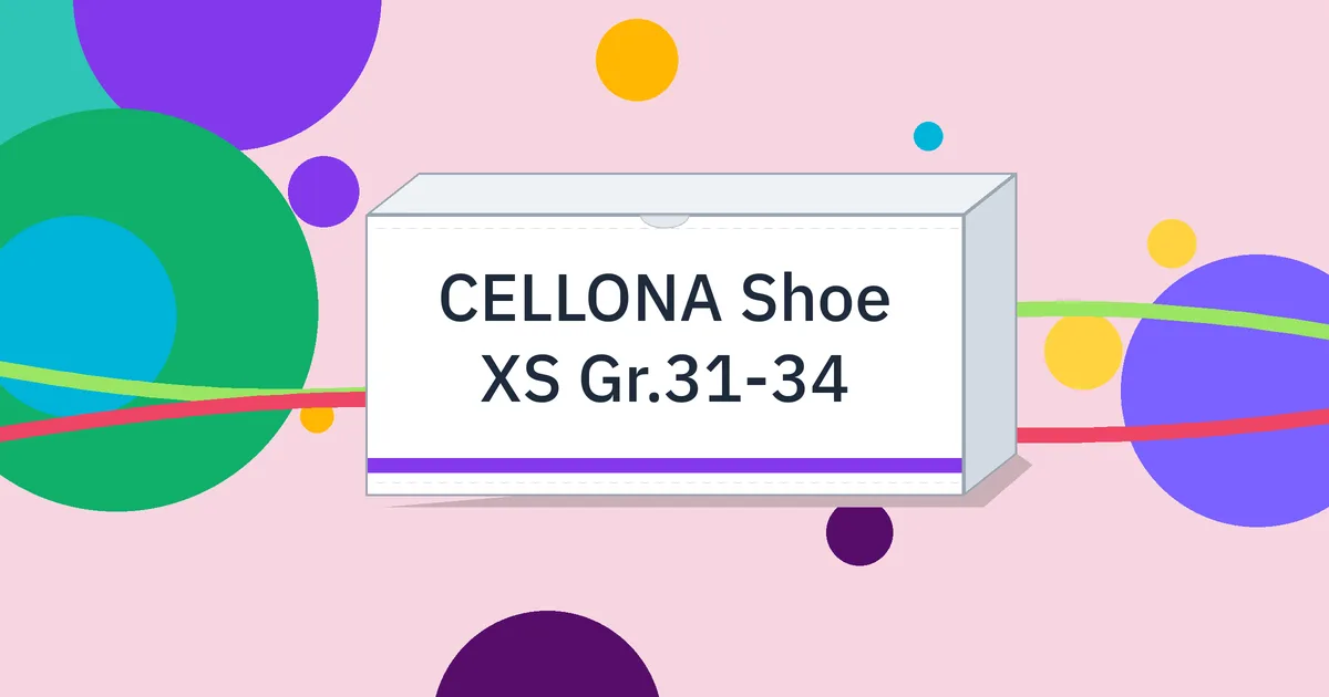 Symbolbild: Packung mit der Aufschrift CELLONA Shoe XS Gr.31-34 (PZN 03901502) – Verfügbarkeit und Bezug in Apotheken in Frankfurt am Main
