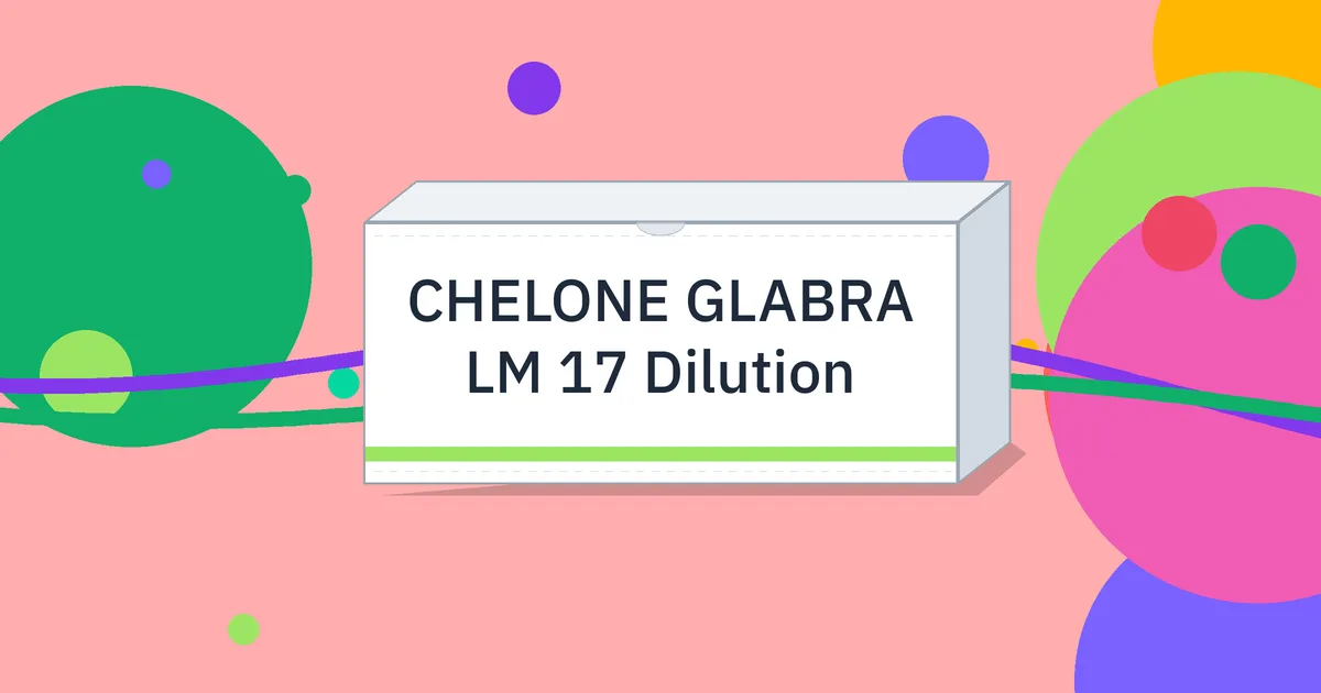 Symbolbild: Packung mit der Aufschrift CHELONE GLABRA LM 17 Dilution (PZN 13439921) – Verfügbarkeit und Bezug in Apotheken in Frankfurt am Main