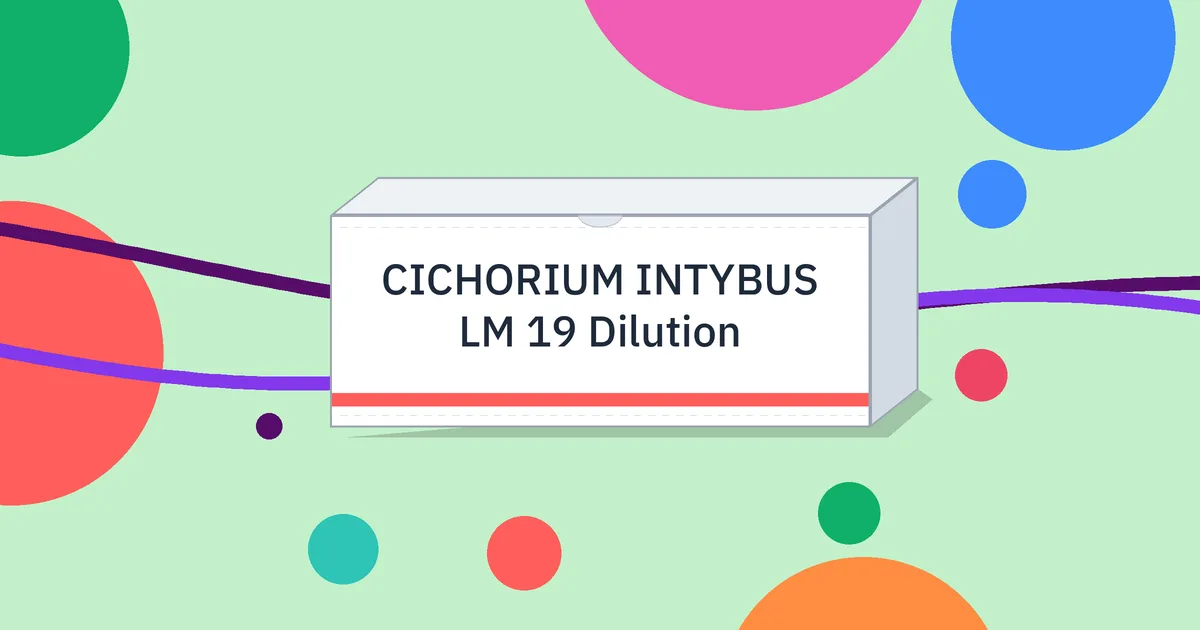 Symbolbild: Packung mit der Aufschrift CICHORIUM INTYBUS LM 19 Dilution (PZN 13446068) – Verfügbarkeit und Bezug in Apotheken in Frankfurt am Main